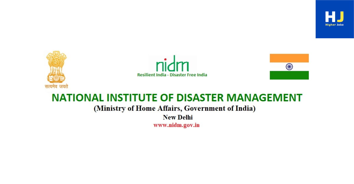 Assistant Professor Positions at National Institute of Disaster Management(NIDM), Delhi, Andhra ...
