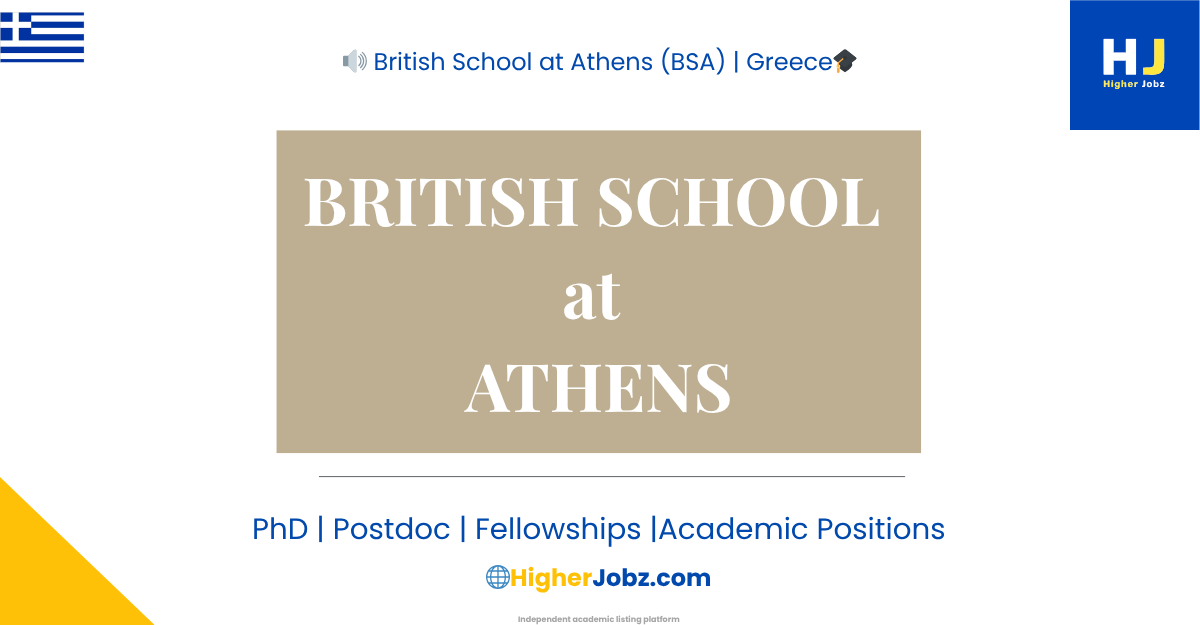 Williams Fellowship Greece 2026 | Archaeology Research | HigherJobz